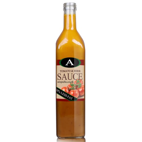 750ml Glass Square Sauce Bottle - Ampulla LTD - 0161 367 1414