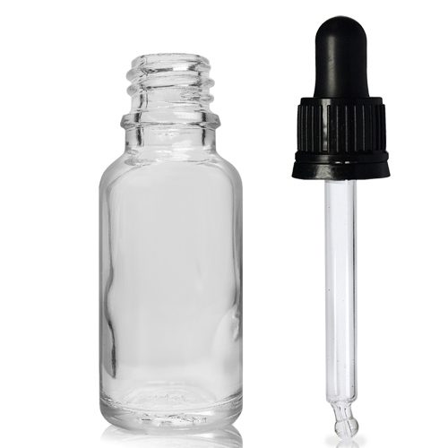20ml Clear Glass Dropper Bottle With Glass Pipette - Ampulla Ltd