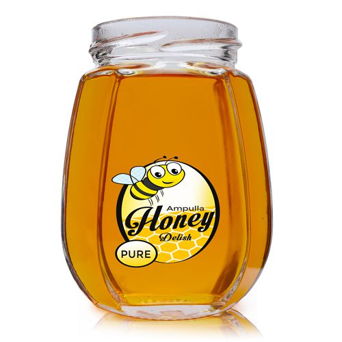 191ml Octagonal Glass Honey Jar - Ampulla - 0161 367 1414